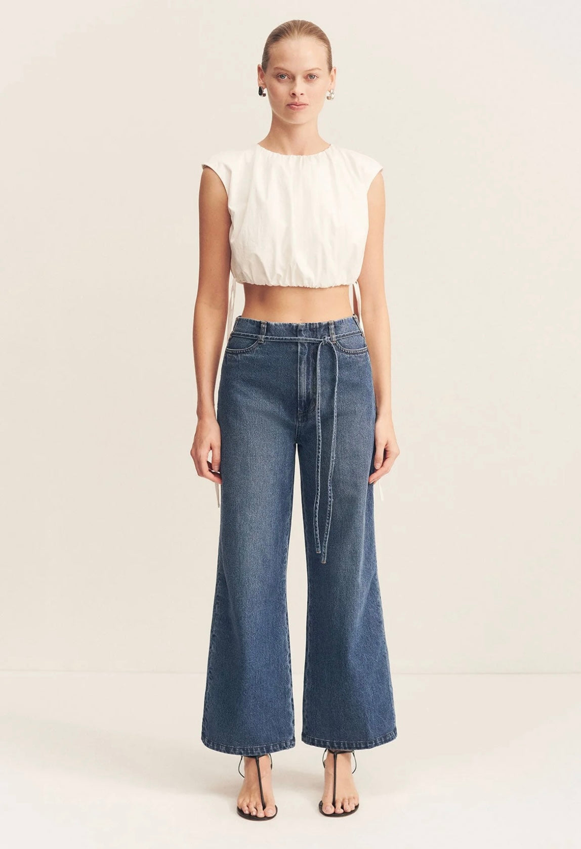 Boyd Cropped Flared Jean - Vintage Blue – COBALT ROOM